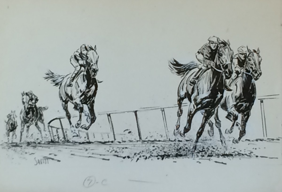 Final Furlongs – Sam Savitt original artwork & signed reproductions